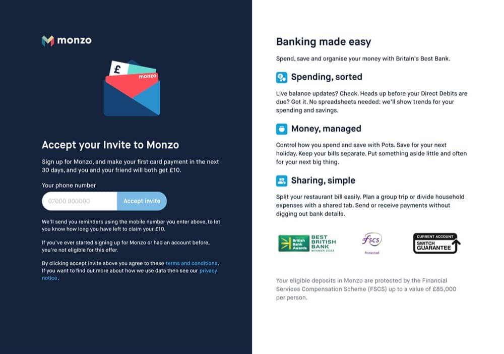 [英國online bank] Monzo 限時開戶額外送£10獨家連結 - 慳家網購懶人包